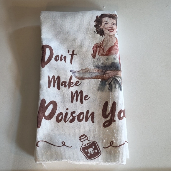 Kitchen | Retro Kitchen Towel With Humorous Print Dont Make Me Poison ...